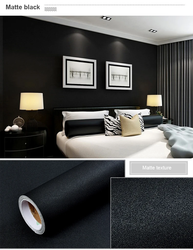 Papier peint,Matte Creamy-White-8M x 40CM--Papier peint auto adhésif ...