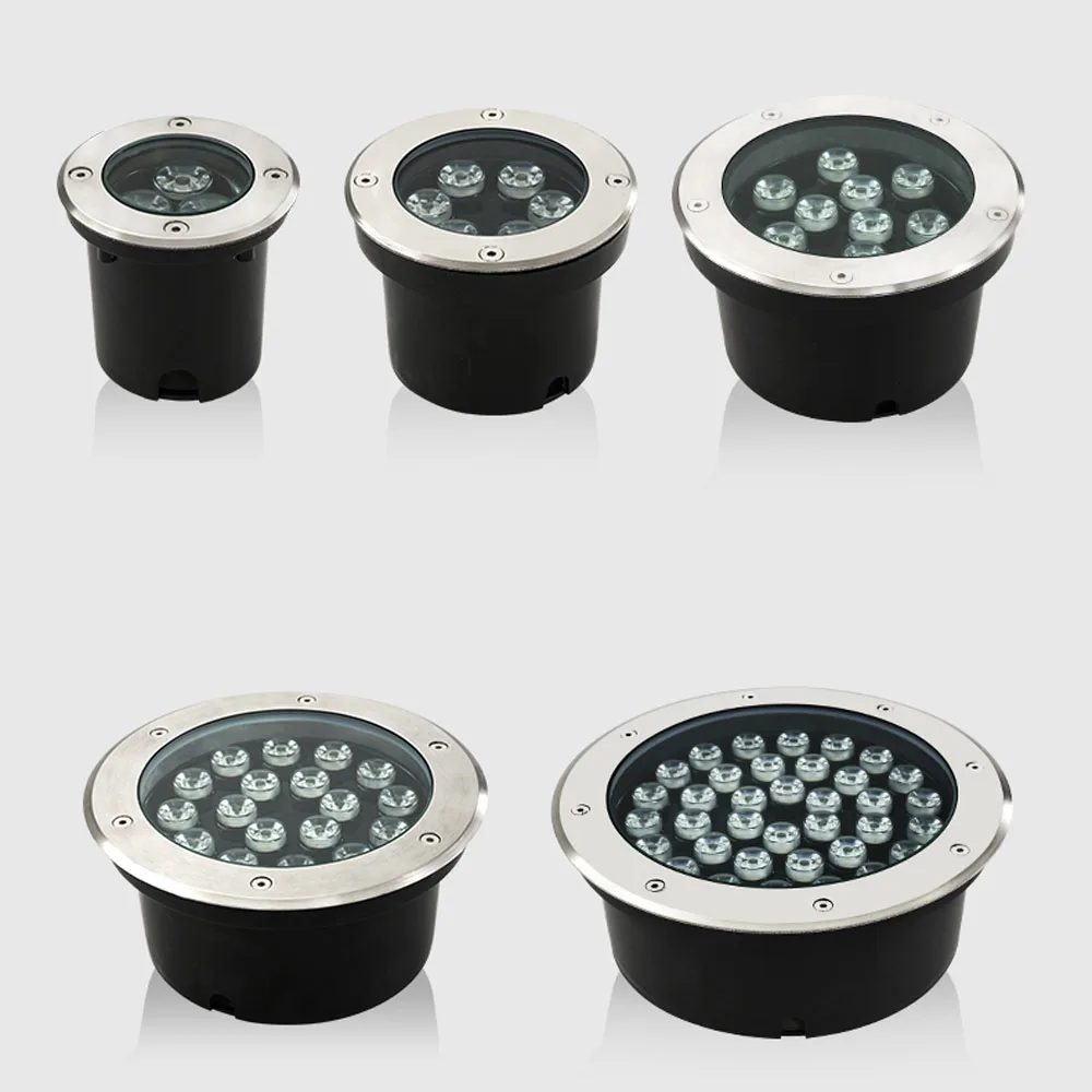 Ip68 Led Waterproof Underground Lamp 9w 12w 18w 24w Recessed Lighting ...