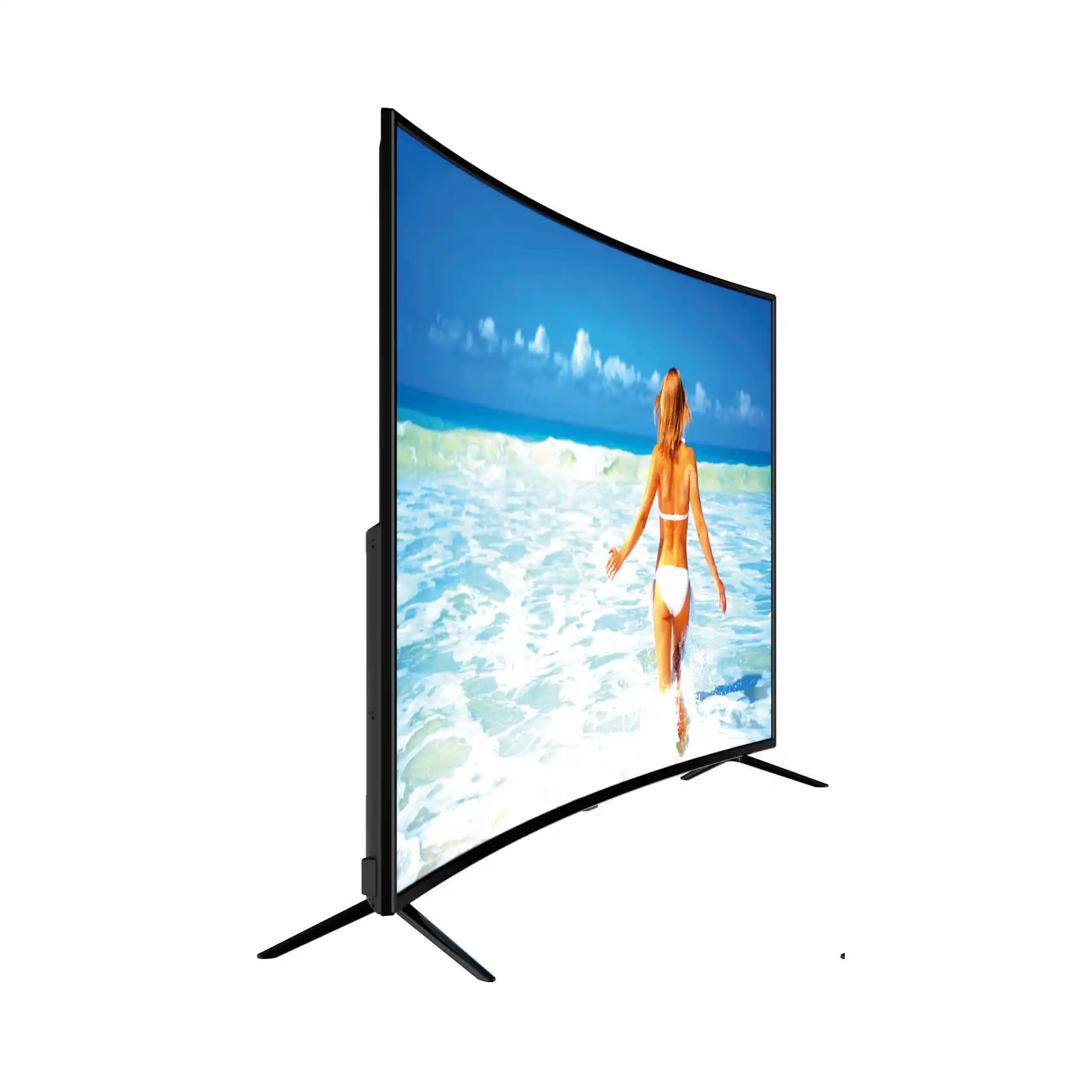Large size Curved lcd monitor 4K LED wifi TV 55 65” inch curved led ...