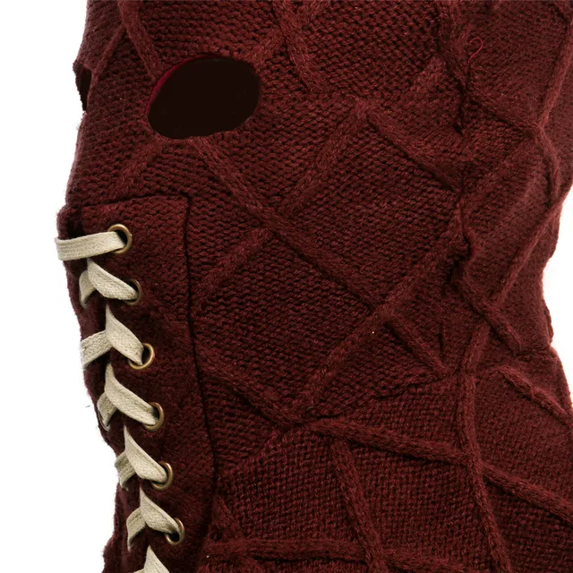 Halloween BrightBurn Red Hood Adjustable Knitted Full Face Scary ...