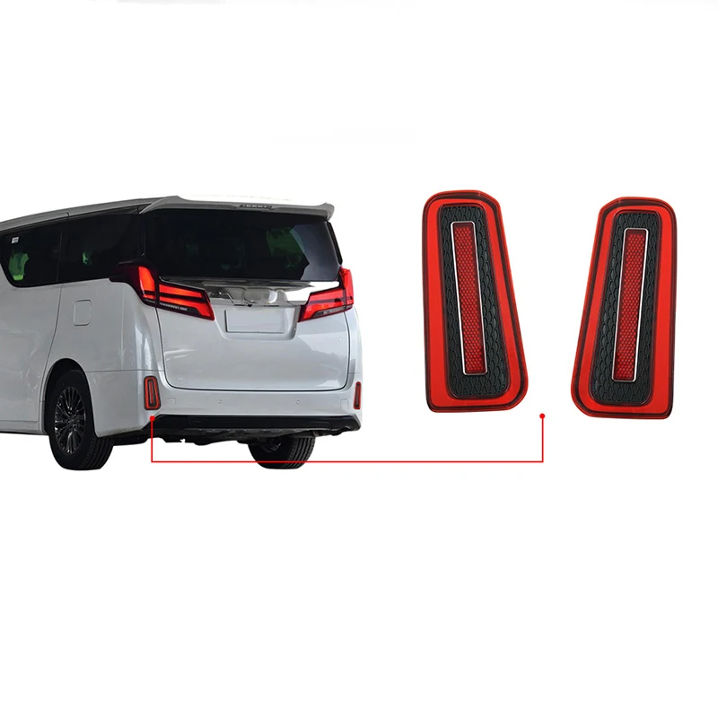 2x led rear bumper reflector Toyota Alphard Vellfire 30 series 2015 ...