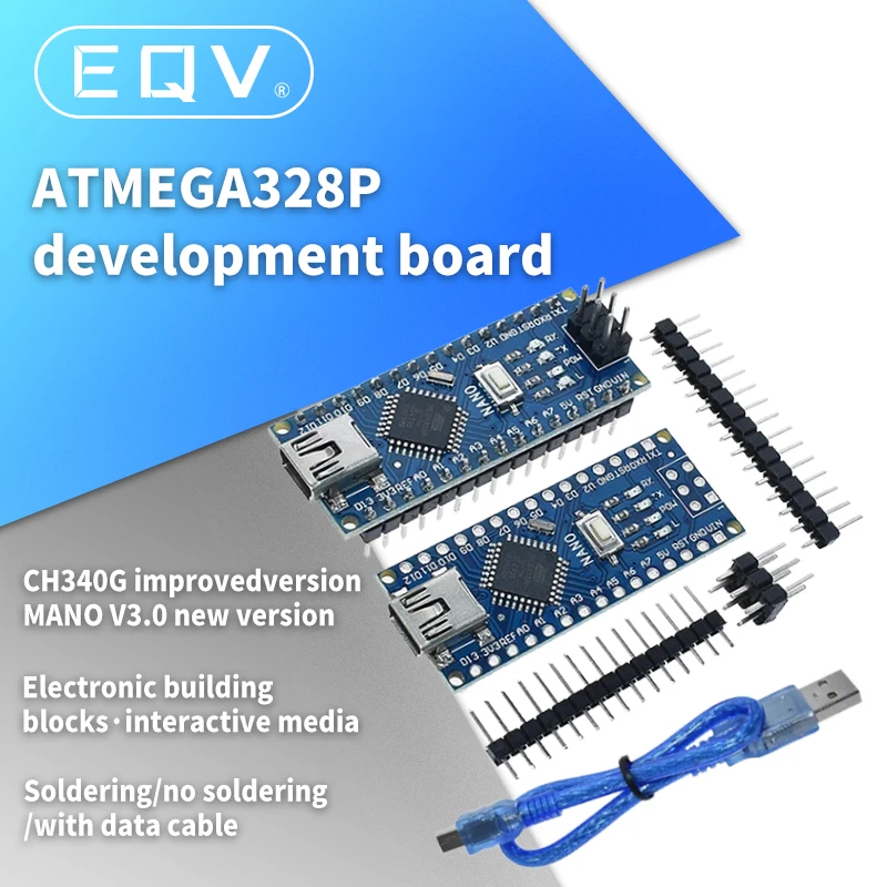 1PCS Promotion For arduino Nano 3.0 Atmega328 Controller Compatible ...