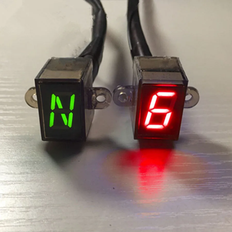 Waterprof Motorcycle 6 Speed N-6 Digital Gear Indicator Motorbike ...