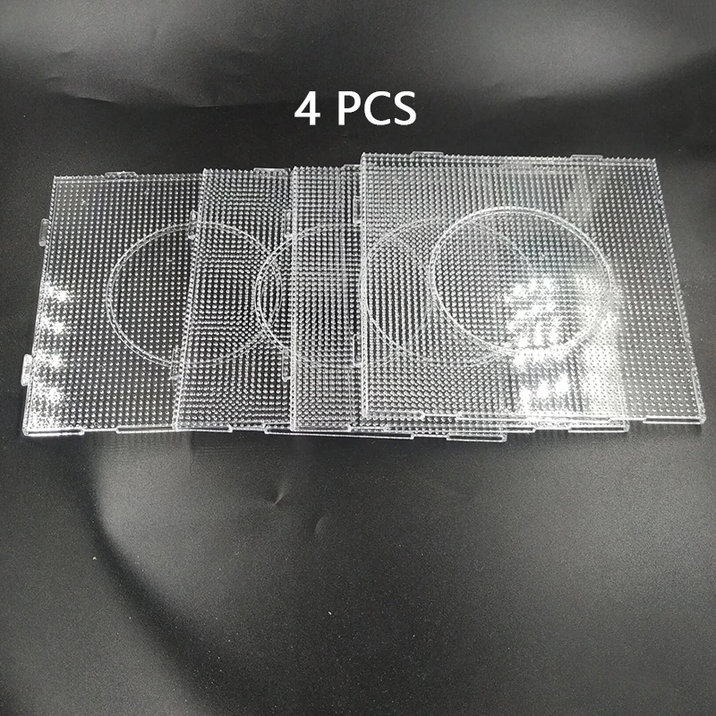 2.6mm Mini Hama Beads Square Pegboards 4PCS Big Biameter 14cm Size ...