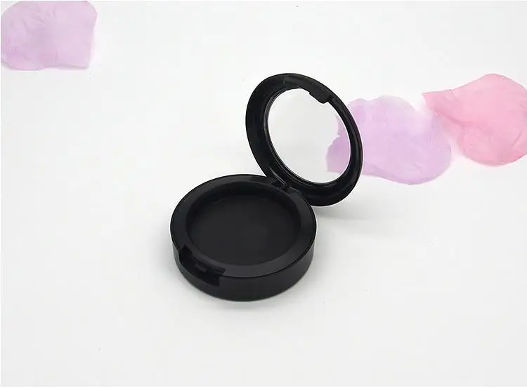36mm Frost Black Empty Blusher Cosmetic Compact Box Plastic Eyeshadow ...