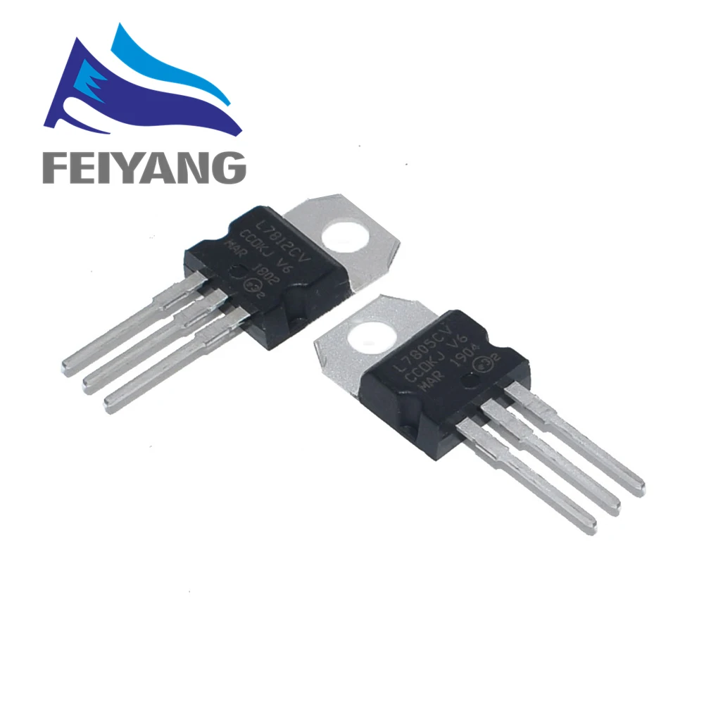 10pcs/lot 7805 L7805CV 7812 L7812 LM317 LM317T TO-220 Three-terminal ...