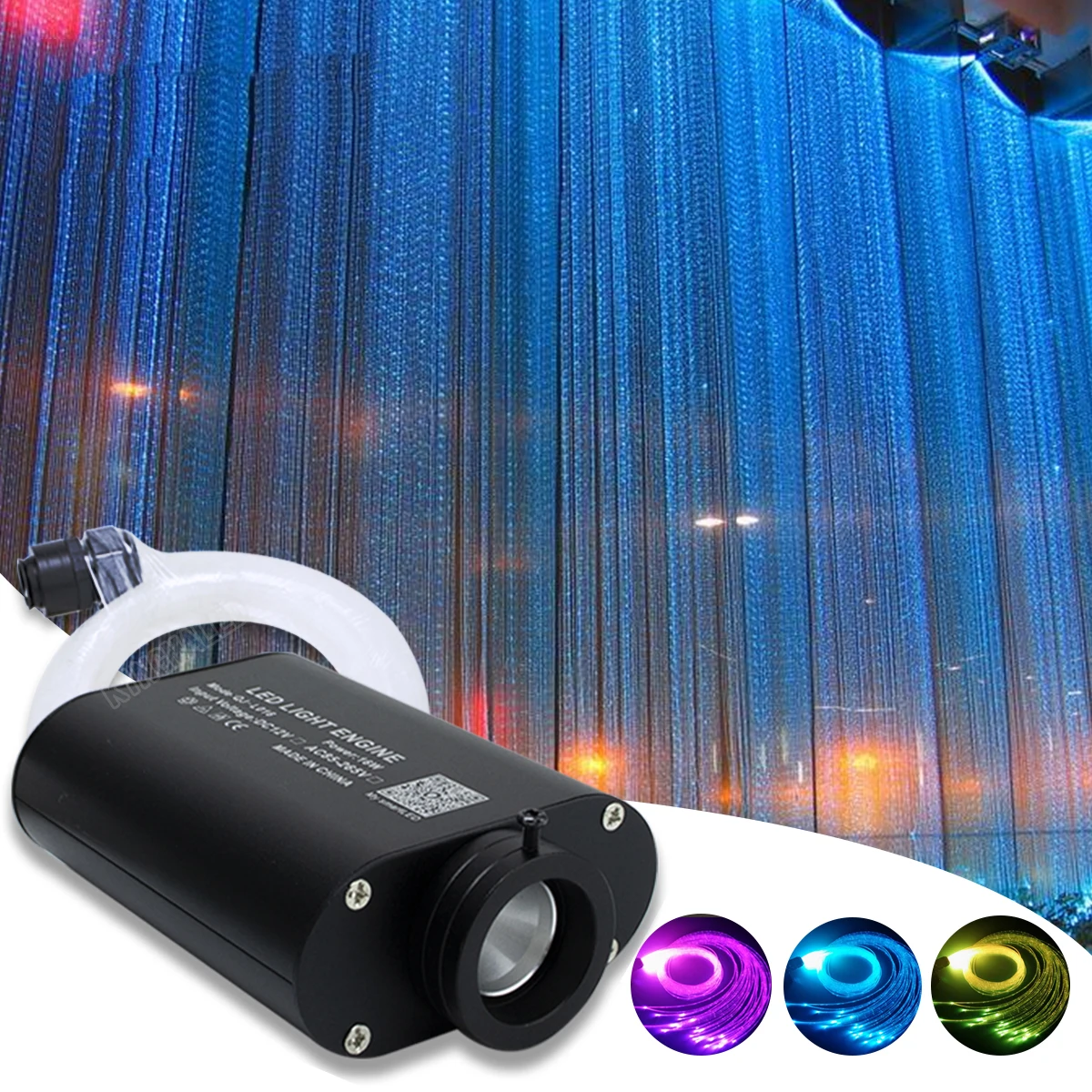 16W RGBW Sensory Curtain Fiber Optic Light Bluetooth app Control ...