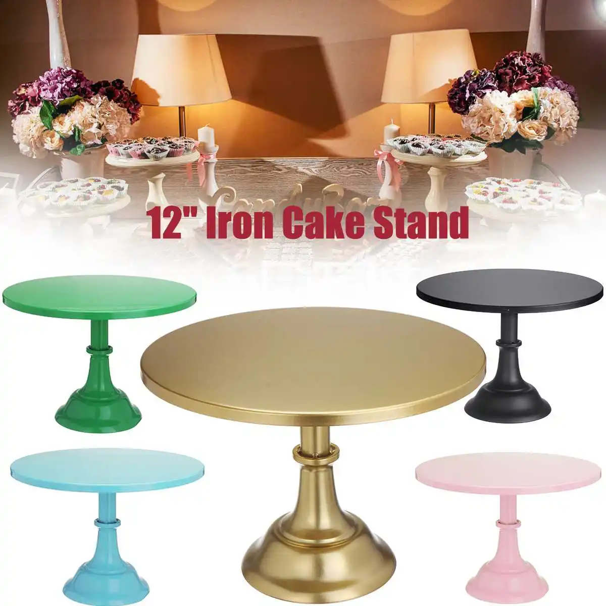 Cake Stand Home Party Display Stand Wedding Decoration Wrought Iron ...