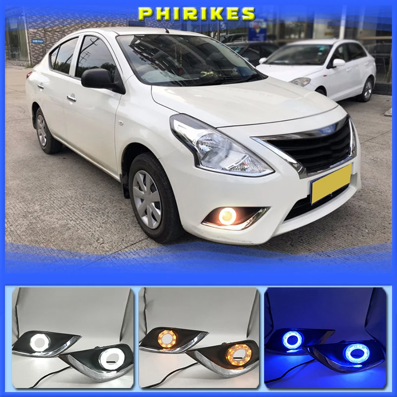 For-Nissan-Almera-Latio-Sunny-Versa-2014-2015-2016-2017-2018-LED-DRL ...