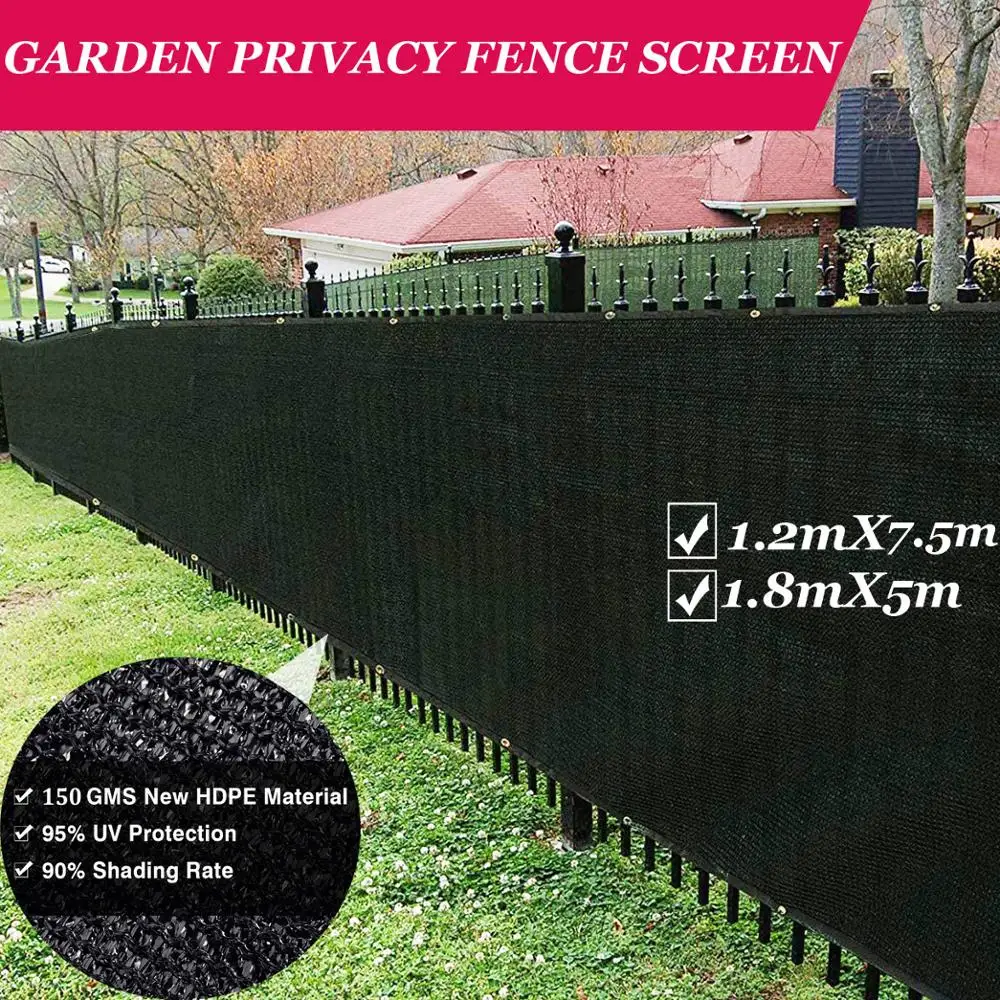 Black Privacy Screen Fence Heavy Duty Garden Fencing Mesh Shade Net ...