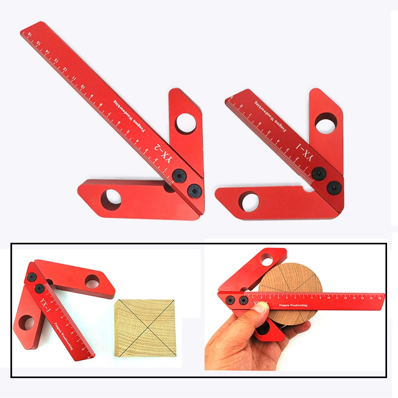 Center Scribe,DIY Center Finder Woodworking Square Center Scribe 45 90 ...