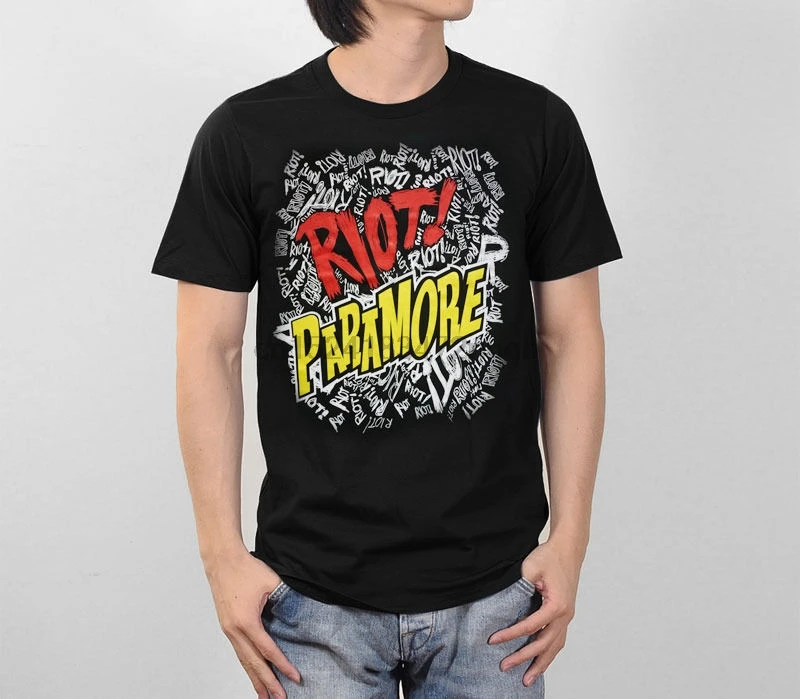 PARAMORE-RIOT-ALBUM-GRAPHIC-INDIE-POP-PUNK-ROCK-MUSIC-BAND-MEN-TEE-T ...