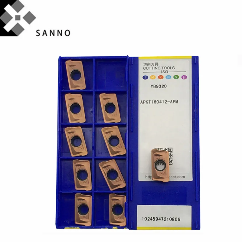 10 개/몫 APKT160408 160412 160416 160420 160424 160430 APM YB9320 cnc 초경 ...