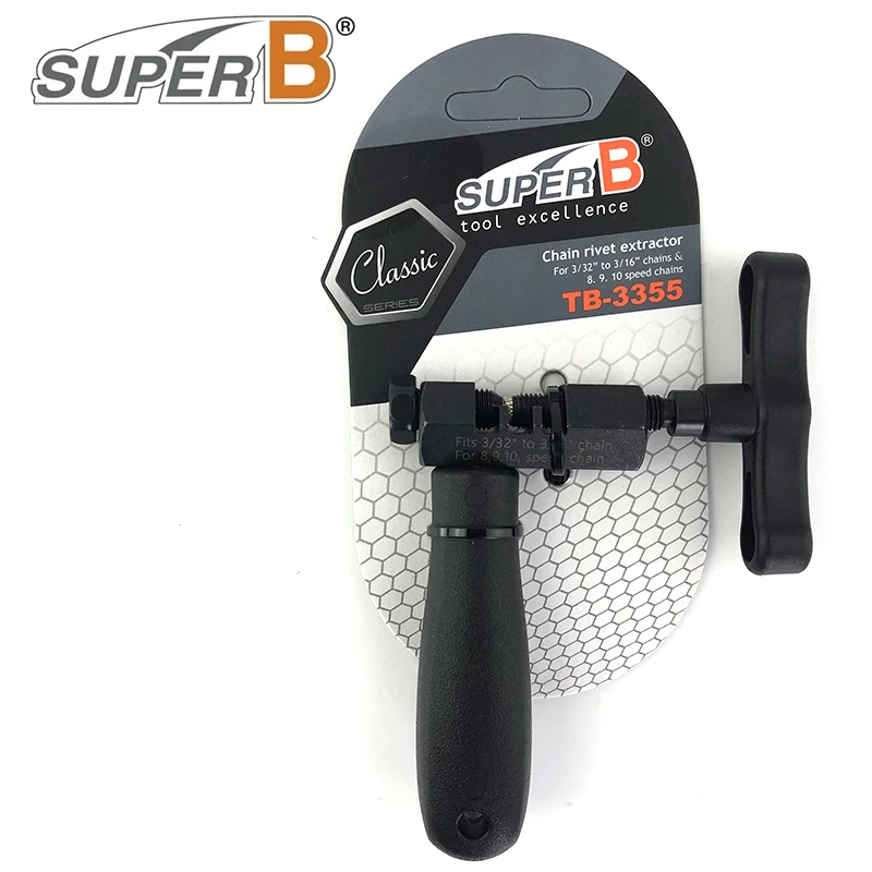 SUPER B Bicycle Chain Rivet Extractor For 3/32" To 3/16" Chain & 8/9/10 Speed Chains Bike Repair ...