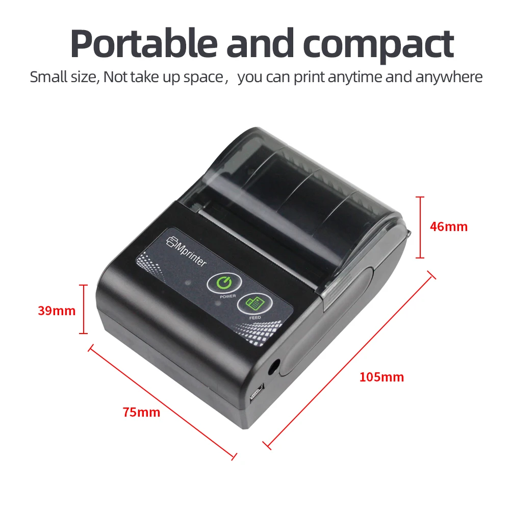 Toutes nos imprimantes,Mini Portable Thermal Printer Wireless Receipt ...