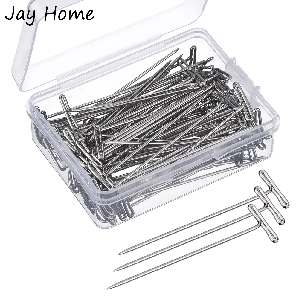 100Pcs-38mm-Stainless-Steel-T-Sewing-Pins-Dressmaker-Straight-Pins-Fine ...
