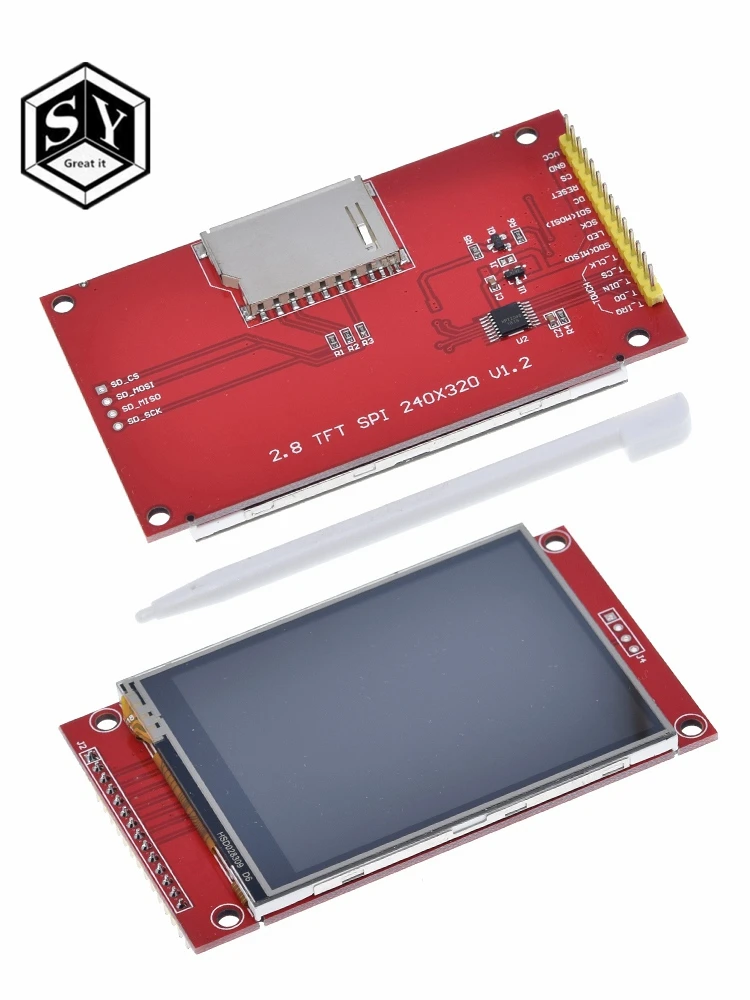 1PCS J34 F85 240x320 2.8 "SPI TFT LCD 터치 패널 직렬 포트 모듈, PCB ILI9341 5V/3 ...