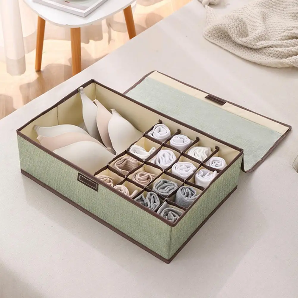 Useful-Underwear-Storage-Box-with-Lid-Fastener-Tape-Bra-Storage ...