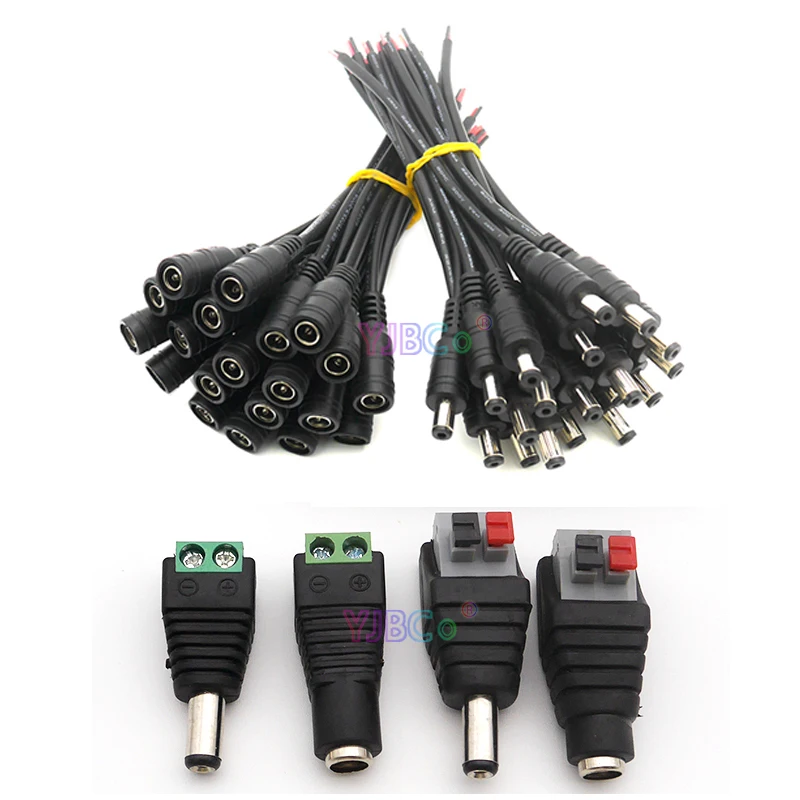 5pcs Male Female Free Welding DC Connector / DC Connector Plug Cable ...