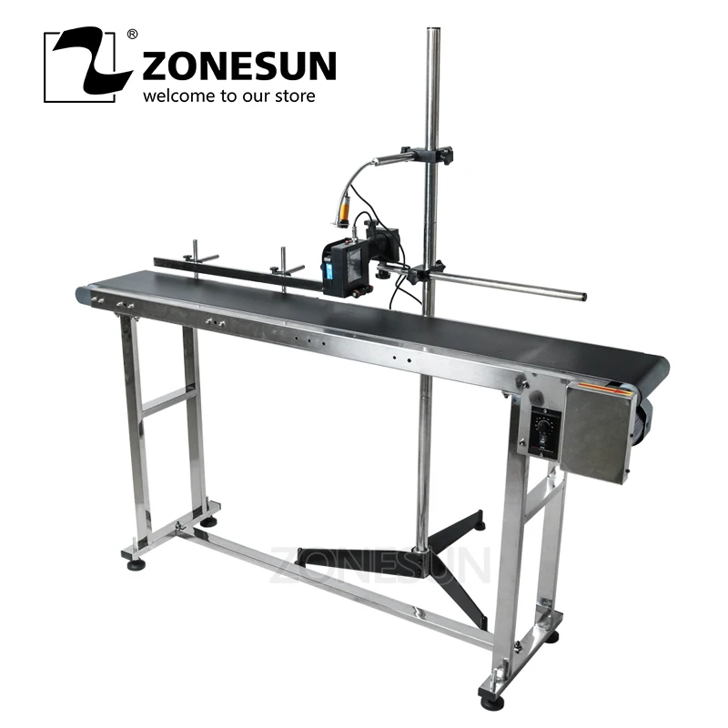ZONESUN Inkjet Printer Conveyer Table Band Carrier Sorting Workbench ...