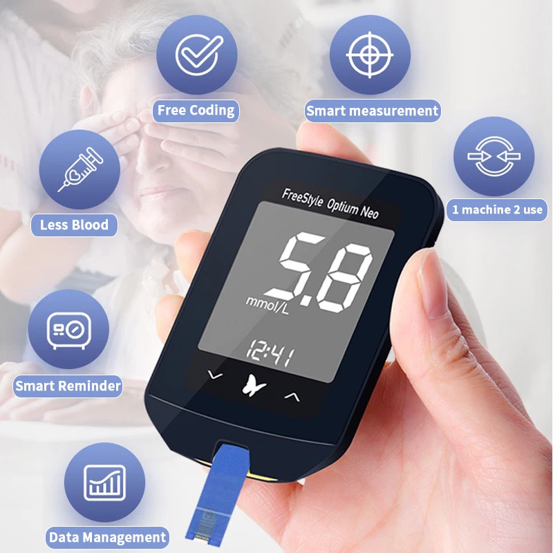 Abbott Freestyle Optium Neo Glucose Test Strips For Blood, 44% OFF