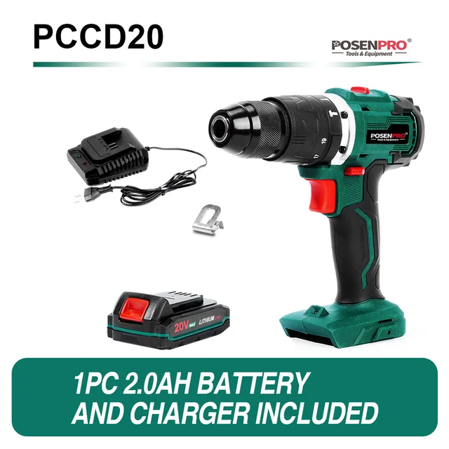POSENPRO 20V Brushless Cordless Drill Electric Circular Saw Rotary ...