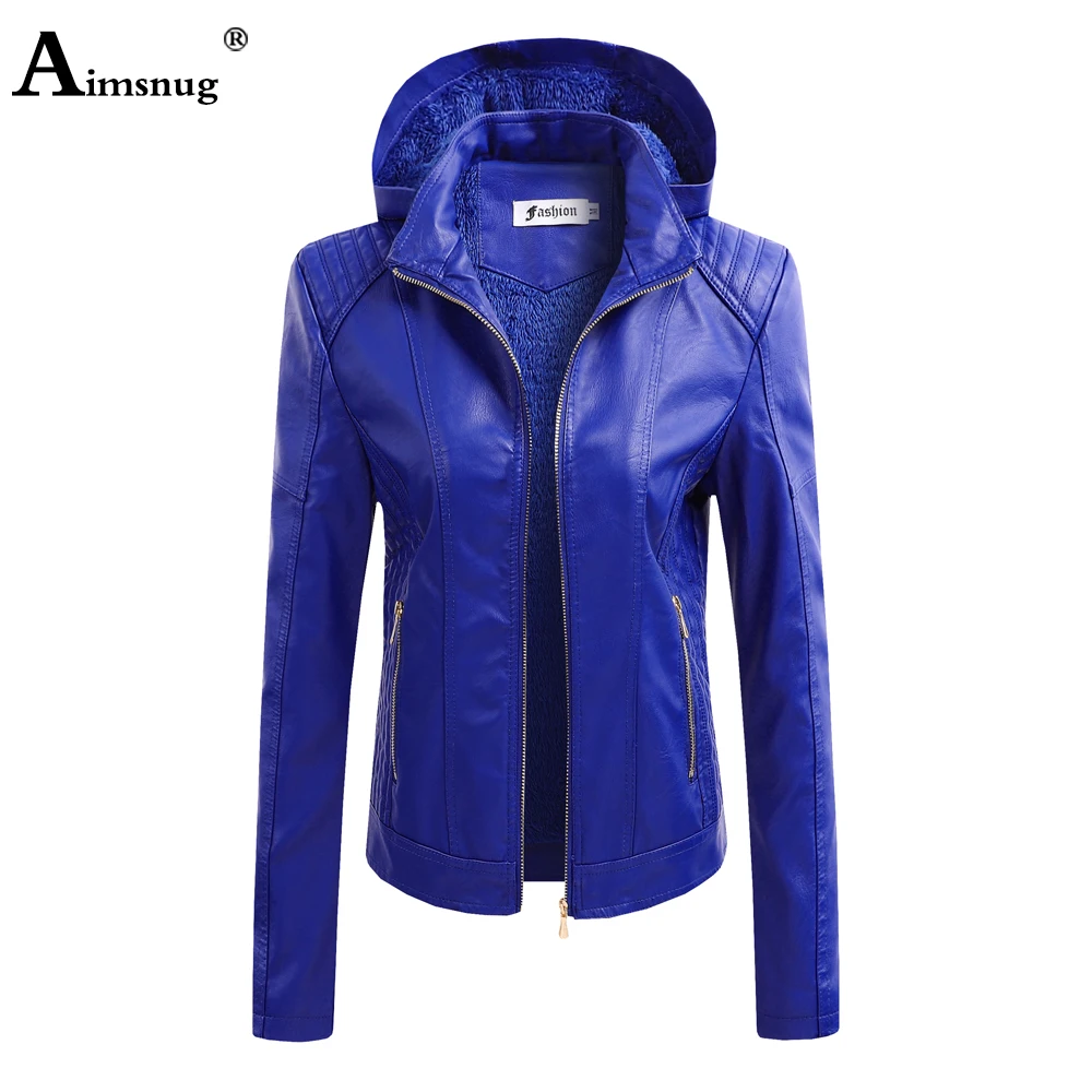 Women-Faux-Pu-Leather-Jackets-Female-Hooded-Top-Outerwear-Pocket-Zipper ...