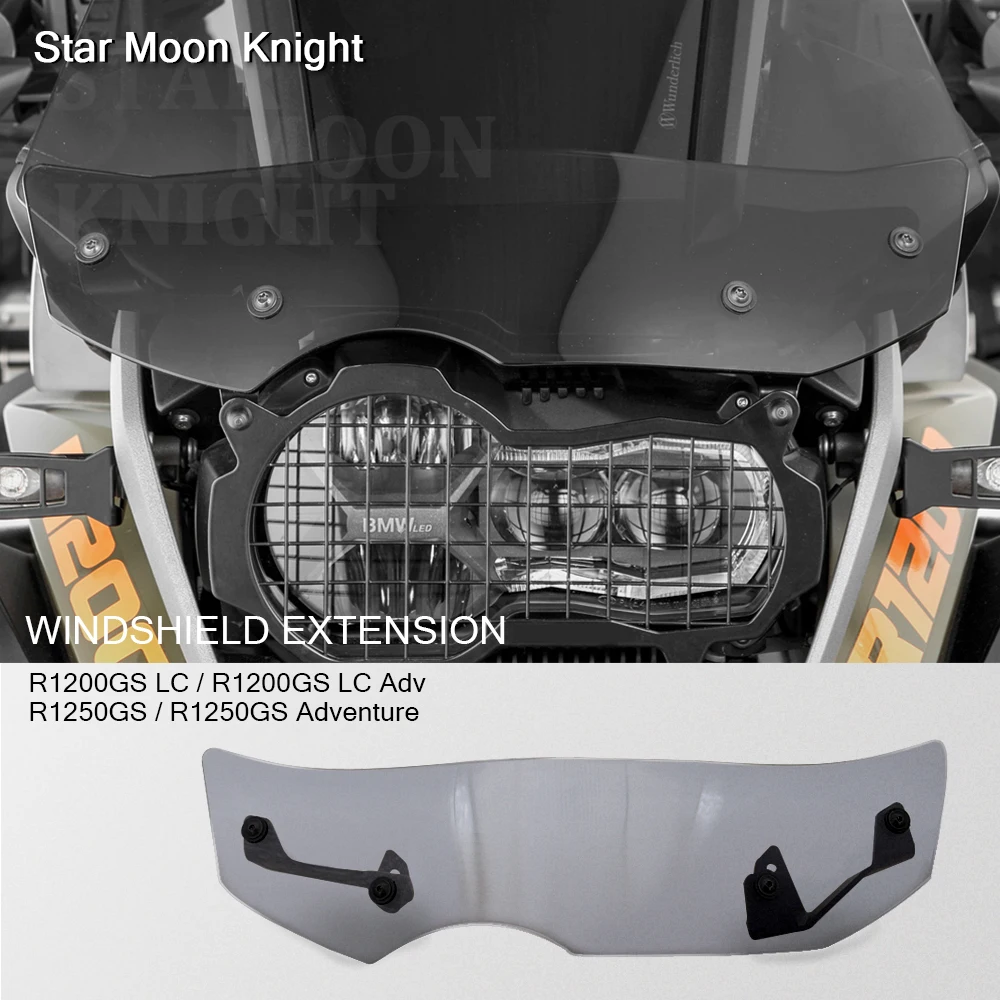 Motorcycle-Windshield-Windscreen-Wind-Deflector-Extension-For-BMW ...