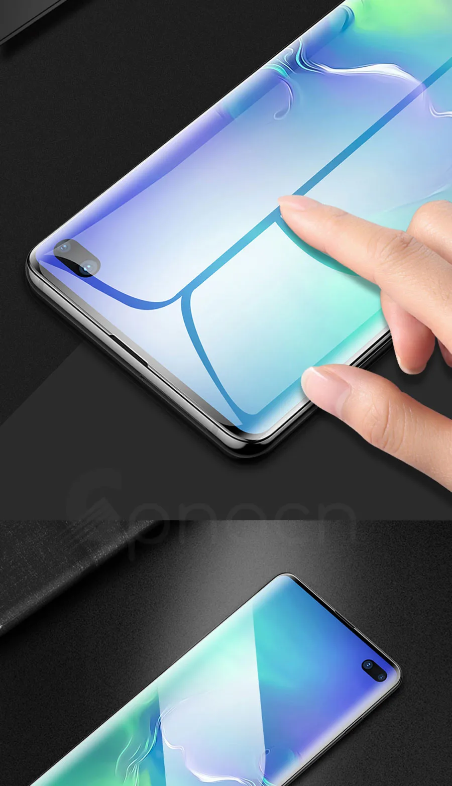 100D полное изогнутое покрытие из закаленного стекла для samsung Galaxy S10 S9 S8 Plus S10e S7 ...