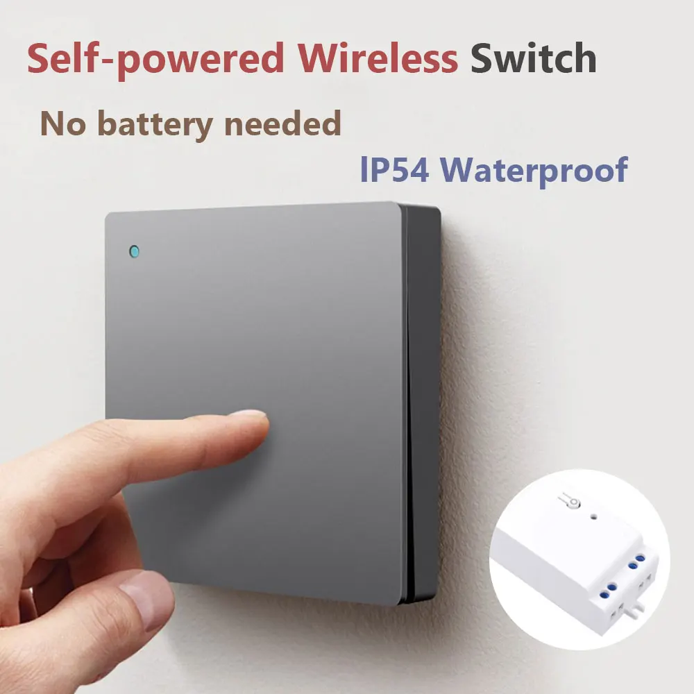 Self-Pow-Wall-Light-wireless-Switch-Self-Powered-Remote-Control-No ...