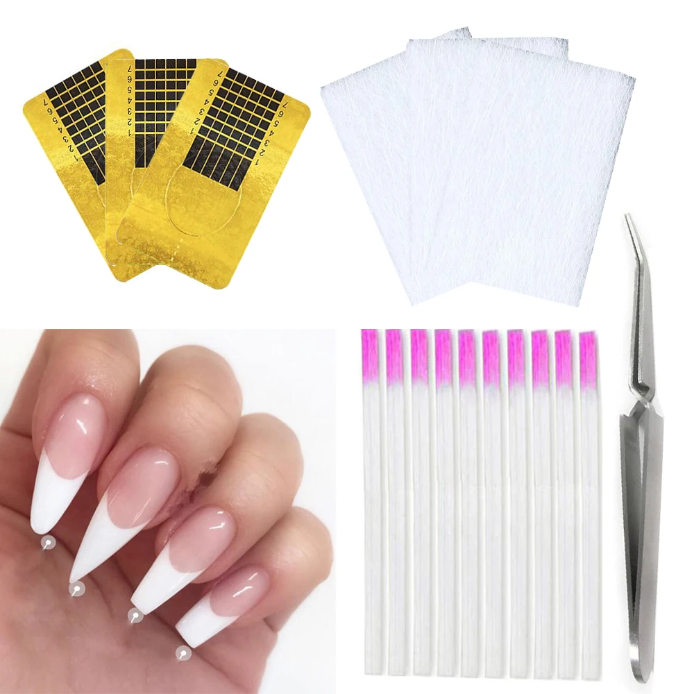 Nail Extension Tool Kit Nail Art Building Guide Form Sticker Silk ...