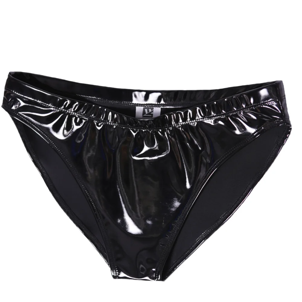 Plus-Size-Wetlook-Shiny-PVC-Ladies-Panties-Sexy-High-Waist-Underwear ...