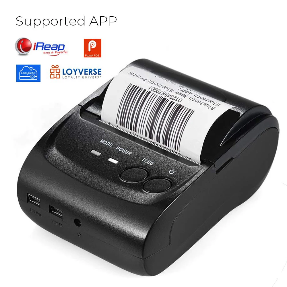 Mini Bluetooth Printer Thermal Printer ticket receipt USB Portable ...