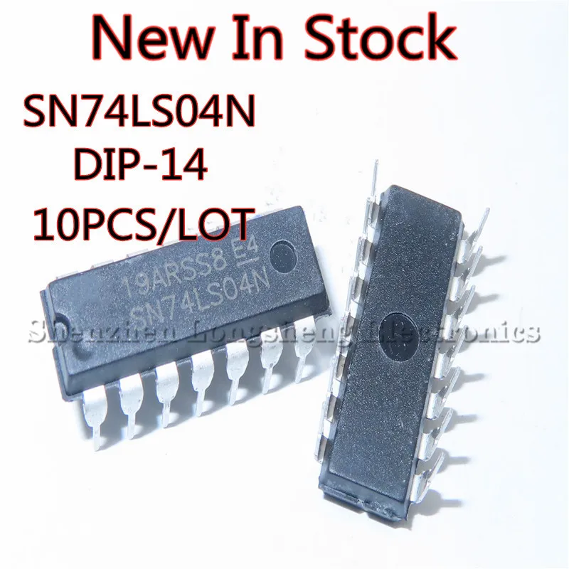 10 pçs/lote novo sn74ls04n hd74ls04p 74ls04 dip 14 seis inversor portão ...