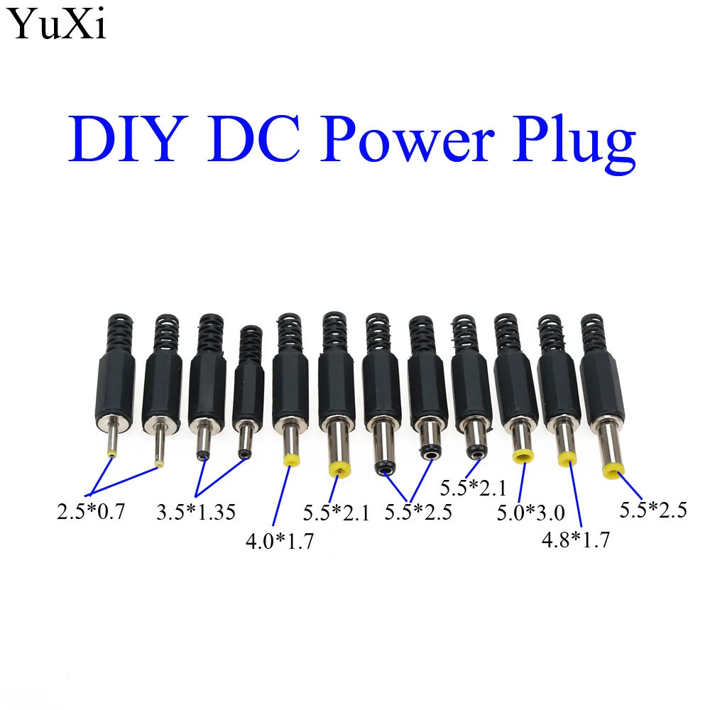 Diy 5.5 Mm X 2.1 Mm 2.5*0.7 3.5*1.35 5.5*2.5 4.8*1.7 4.0*1.7 5.0*3.0mm Dc Power Plug Wire Cable ...