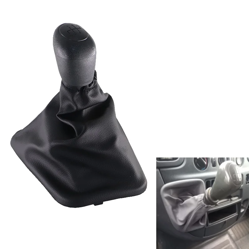 Black-Leather-Car-Shift-Gear-Knob-Lever-Gaitor-Boot-Cover-For-Mercedes ...