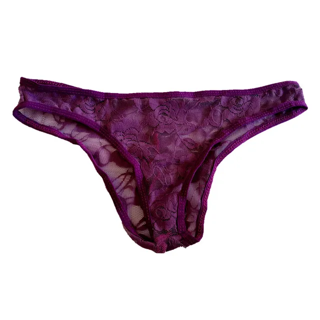 Hollow Out Mens Lace Briefs See Through Transparent Underwear Men Sex ...