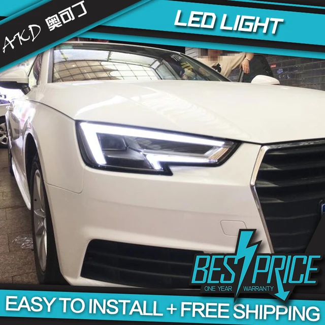 AKD Car Styling for A4 B9 Headlights 2017-2020 A4L RS4 Headlight DRL Hid Head Lamp LED Projector ...