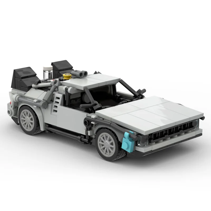 MOC-High-Tech-Time-Machine-Delorean-Back-to-the-Future-Racing-Cars ...