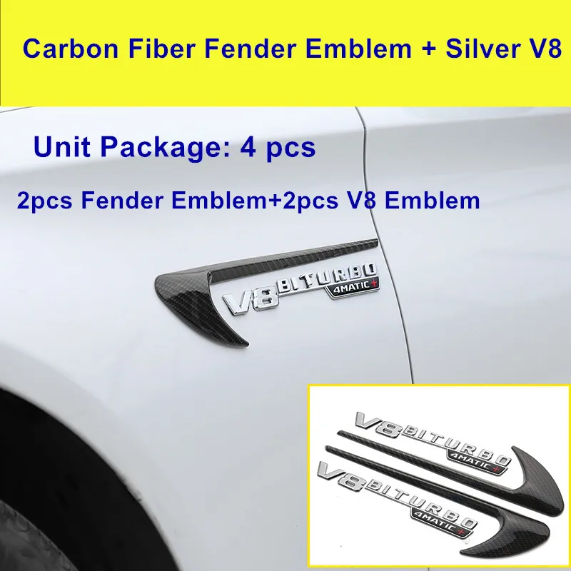 Car Front Fender Emblem Vane Fender Trim Emblem for Mercedes Benz A MG ...