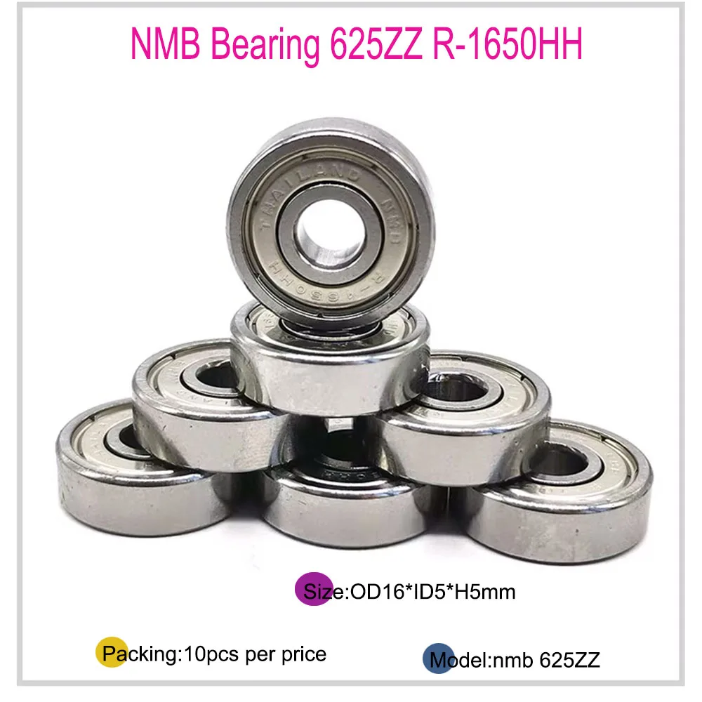 WEDM NMB Ball Bearing 625 R 1650HH ID5*OD16*W5mm for Pulley guide wheel ...