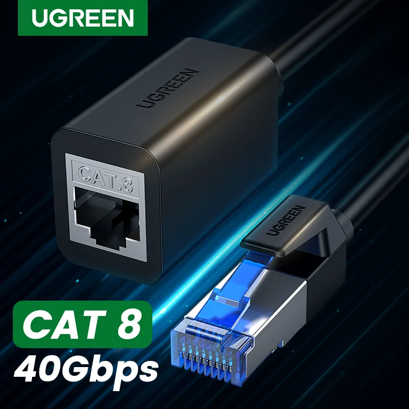 UGREEN Cable de extensión Ethernet CAT8, extensor de Internet RJ 45 ...