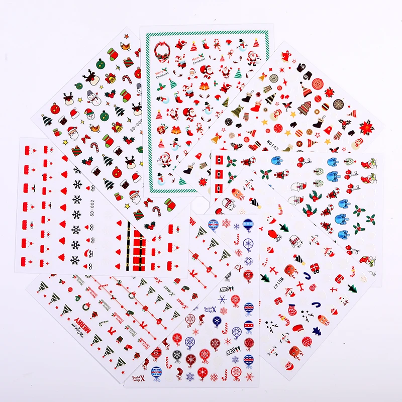 1 лист, смешанные узоры, Рождество, цветы, листья, новогодний фестиваль ...