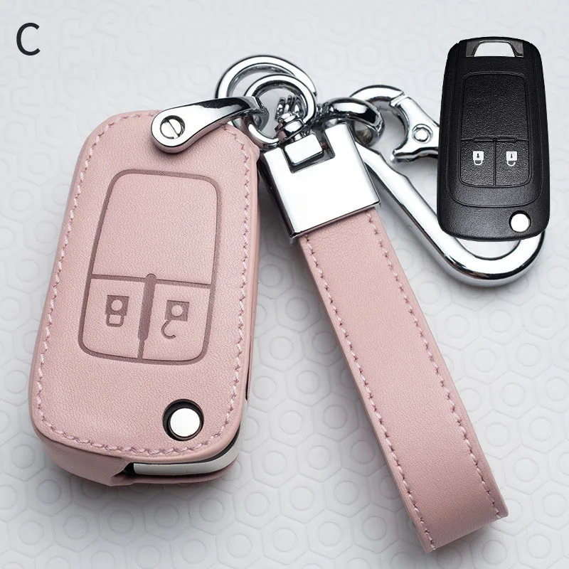 Leather Car Remote Key Case Cover For Buick Chevrolet Cruze Aveo Trax ...