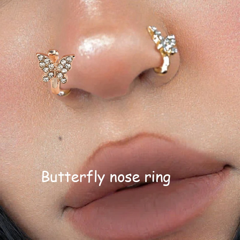 Y2K-Accessories-Shiny-Crystal-Butterfly-Nose-Rings-for-Women-Egirl-Aesthetic-Vintage-INS-Body ...