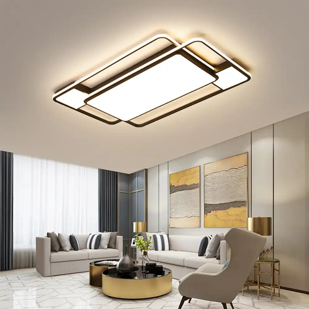 Luz de Techo Plafón LED Moderna con Mando a Distancia Lampara de Techo ...