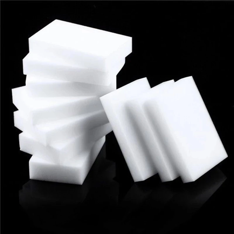 100pcs 100 x 60 x 10mm Melamine Sponge Magic Sponge High Density Eraser ...