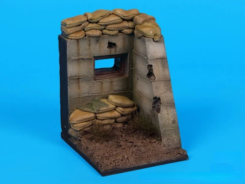 1/35 scale die casting drawing resin scene bunker base model 60x70mm ...