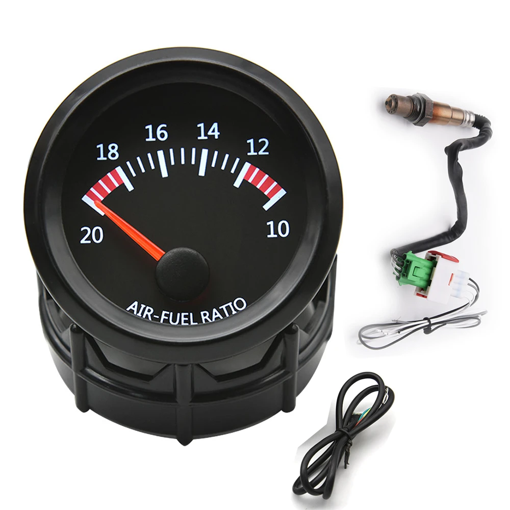 Car 52MM Air Fuel Ratio Gauge 12V Racing Air Fuel Meter Indicator with ...