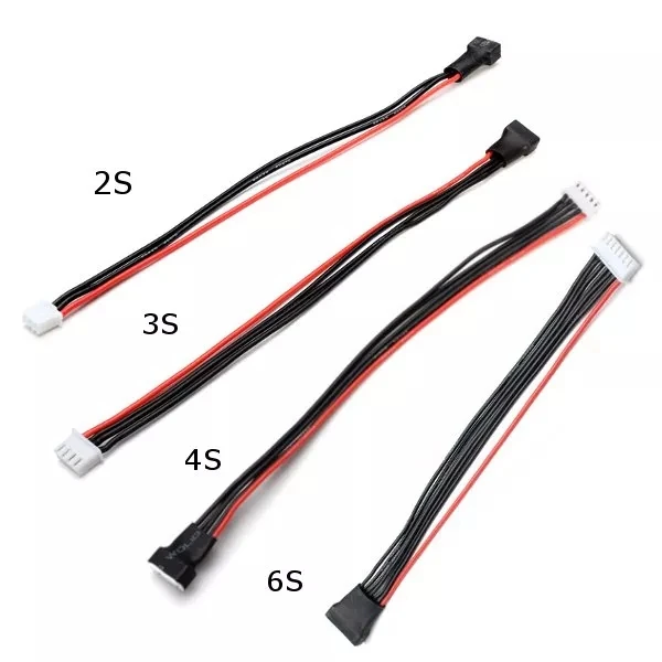 5 pcs Li-Po Battery Balance Charging Extension Wire Cable 20cm 2S 3S 4S ...